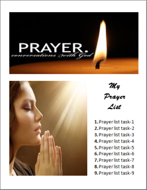 MS Word Prayer List Template | Excel Templates
